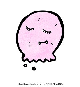 Cartoon Little Pink Ghost Stock Vector (Royalty Free) 118717495 ...