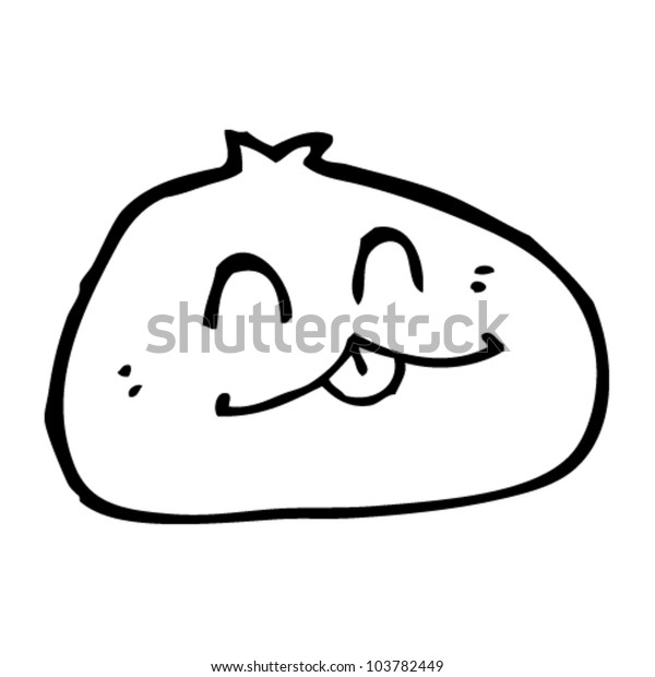 Cartoon Little Round Creature Face Stock Vector (Royalty Free ...