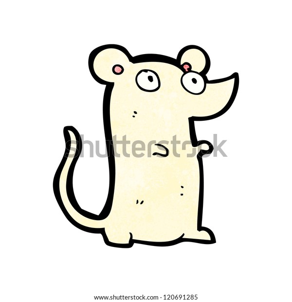 Cartoon Little White Mouse Stock Vector (Royalty Free) 120691285 ...