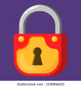 Cartoon Lock Icon Vector Isolated Game Stock Vector (Royalty Free ...