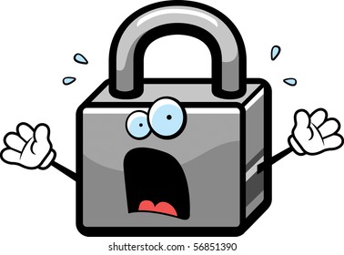 Cartoon Lock Scared Expression Stock Vector (Royalty Free) 56851390 ...