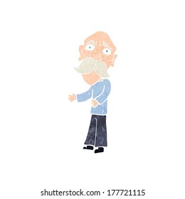 Cartoon Lonely Old Man Stock Vector (Royalty Free) 177721115