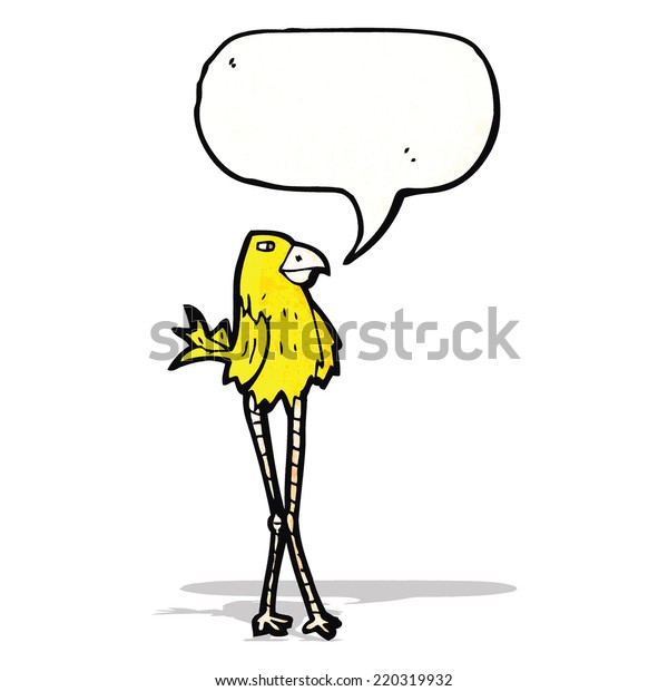 Cartoon Long Legged Bird Stock Vector (Royalty Free) 220319932 ...