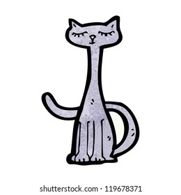 Cartoon Long Neck Cat Stock Vector (Royalty Free) 119678371 | Shutterstock