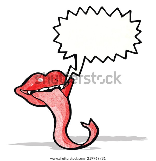 Cartoon Long Tongue Stock Vector (Royalty Free) 219969781 | Shutterstock