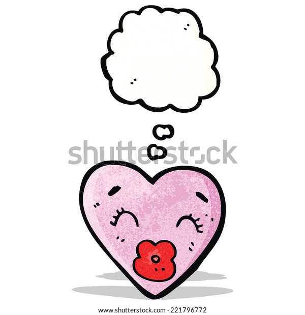 Cartoon Love Heart Thought Bubble Stock Vector (Royalty Free) 221796772 ...