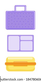 Cartoon Lunch Box Design Isolated On Stock Vector (Royalty Free ...