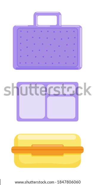 Cartoon Lunch Box Design Isolated On Stock Vector (Royalty Free ...