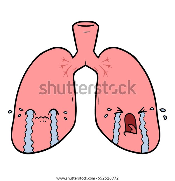 cartoon lungs crying