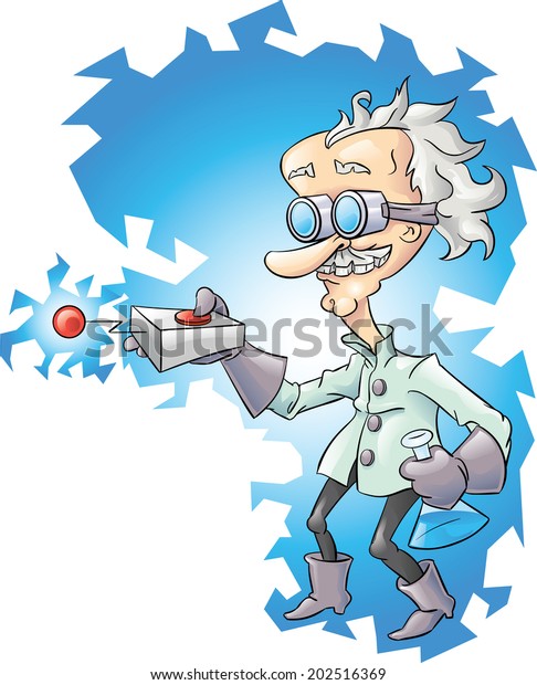 Cartoon Mad Scientist Stock Vector (Royalty Free) 202516369 | Shutterstock