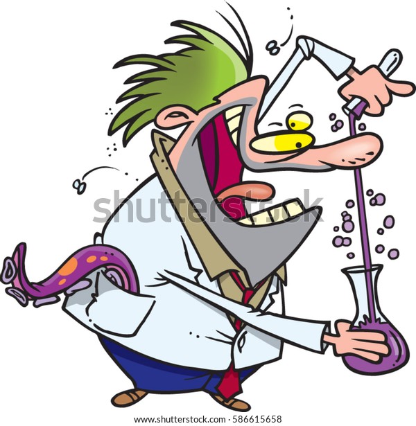 cartoon mad scientist