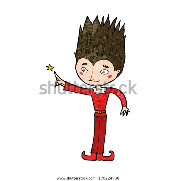 Cartoon Magic Christmas Elf Stock Vector (Royalty Free) 190224938 ...