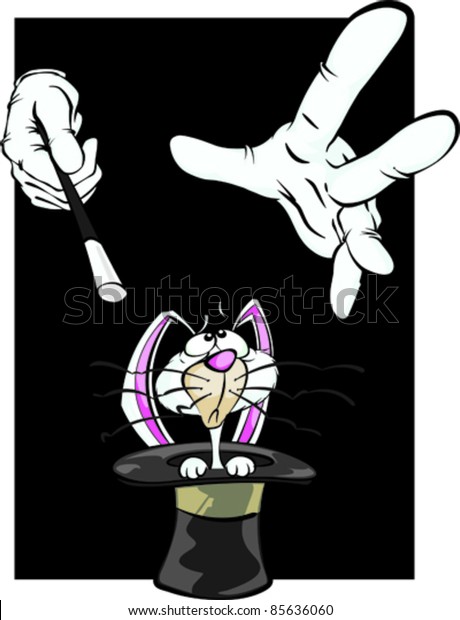 Cartoon Magicians Hands Wave Over Very Stock Vector (Royalty Free ...