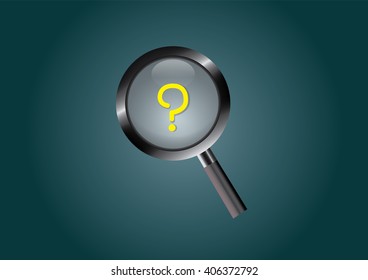 Magnifying Glass Cartoon Drawing Question Marks Stock Vector (Royalty ...