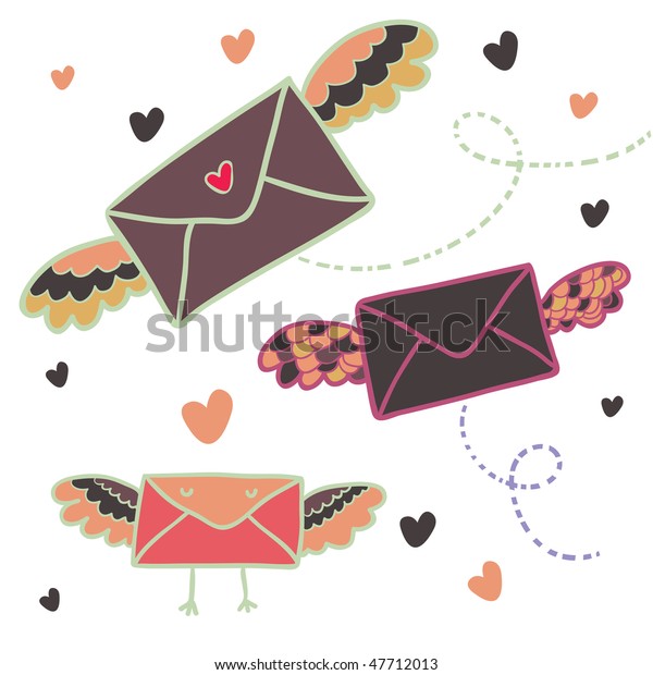 Cartoon Mailing Symbols Stock Vector (Royalty Free) 47712013 | Shutterstock