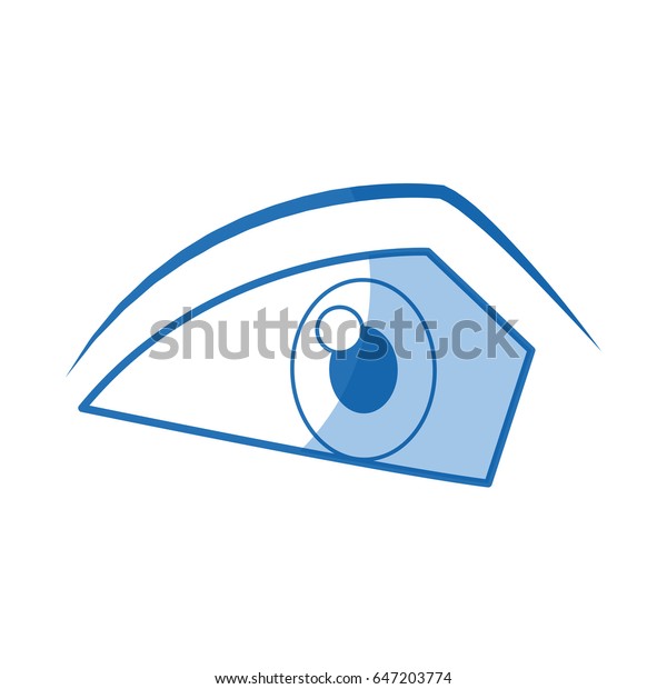 Cartoon Male Eye Angry Expression Icon Stock Vector (Royalty Free ...