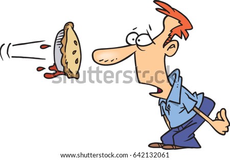 Cartoon Man About Be Hit Face Stock Vector (Royalty Free) 642132061 ...