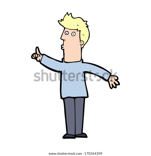 Cartoon Man Advising Caution Stock Vector (Royalty Free) 170264309 ...