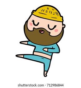 Cartoon Man Beard Dancing: เวกเตอร์สต็อก (ปลอดค่าลิขสิทธิ์) 712986844 ...