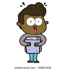 Cartoon Man Book Stock Vector (Royalty Free) 710872420 | Shutterstock