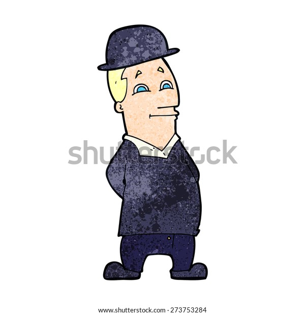 Cartoon Man Bowler Hat Stock Vector (Royalty Free) 273753284 | Shutterstock