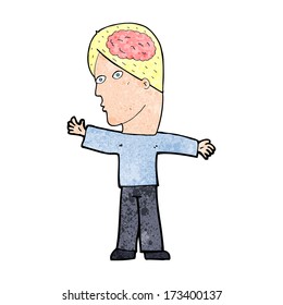 Cartoon Man Brain Stock Vector (Royalty Free) 173400137