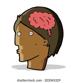Cartoon Man Brain Symbol Stock Vector (Royalty Free) 203345329 ...