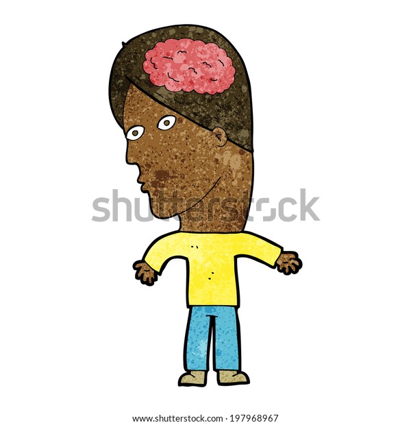Cartoon Man Brain Symbol: เวกเตอร์สต็อก (ปลอดค่าลิขสิทธิ์) 197968967 ...