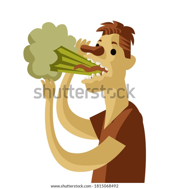 Cartoon Man Burping Green Cloud Stock Vector (Royalty Free) 1815068492 ...