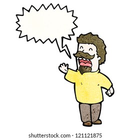 Cartoon Man Calling Out Stock Vector (Royalty Free) 121121875 ...