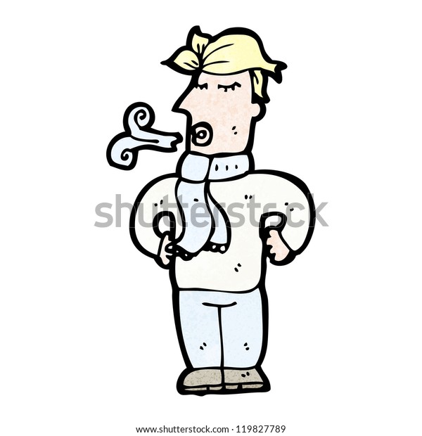 Cartoon Man Cold Weather Stock Vector (Royalty Free) 119827789 ...