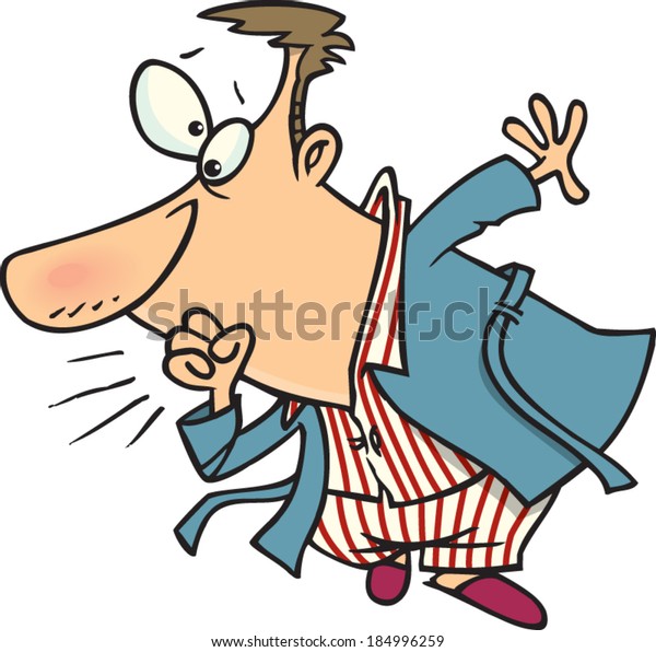 Cartoon Man Coughing Stock Vector (Royalty Free) 184996259