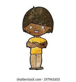 Cartoon Man Crossed Arms Stock Vector (Royalty Free) 197961653 ...