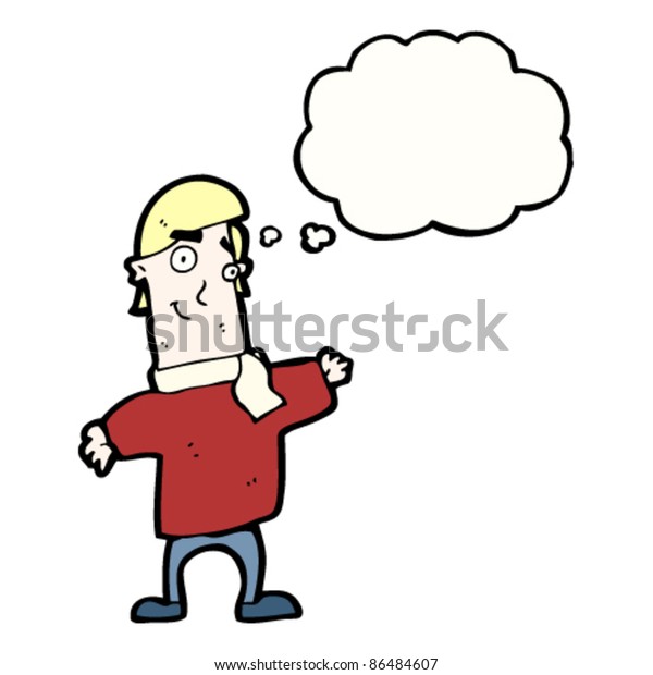 Cartoon Man Displaying Open Body Language Stock Vector (Royalty Free ...