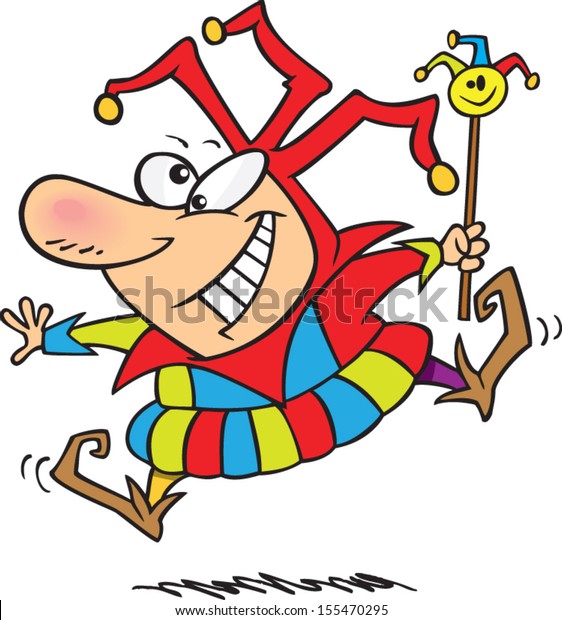 Cartoon Man Dressed Jester Stock Vector (Royalty Free) 155470295