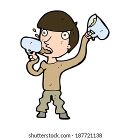 Cartoon Man Drinking Beer Stock Vector (Royalty Free) 187721138 ...