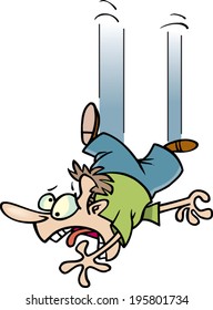 Cartoon Man Falling Through Air Stock Vector (Royalty Free) 195801734 ...