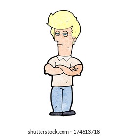 Cartoon Man Folded Arms Stock Vector (Royalty Free) 174613718 ...