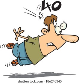 Cartoon Man Getting Hit By Number Stock Vector (Royalty Free) 186248345 ...