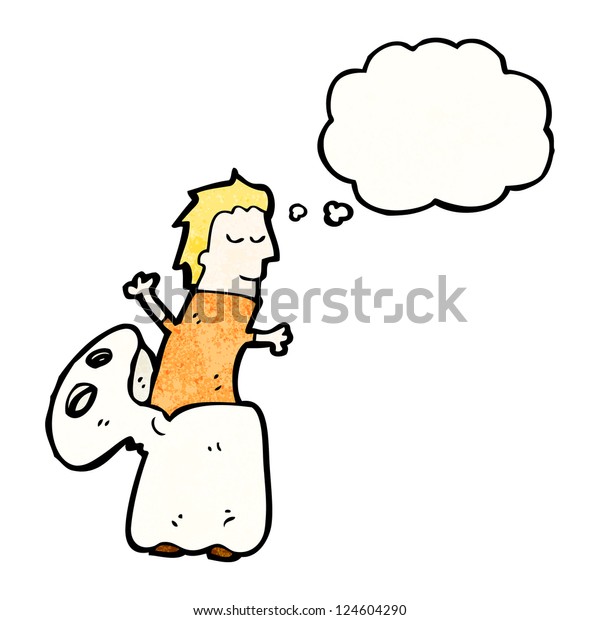 Cartoon Man Ghost Costume Stock Vector (Royalty Free) 124604290 ...