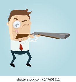 Cartoon Man Gun Stock Vector (Royalty Free) 147601511 | Shutterstock