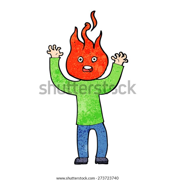 Cartoon Man Head On Fire Stock Vector (Royalty Free) 273723740 ...