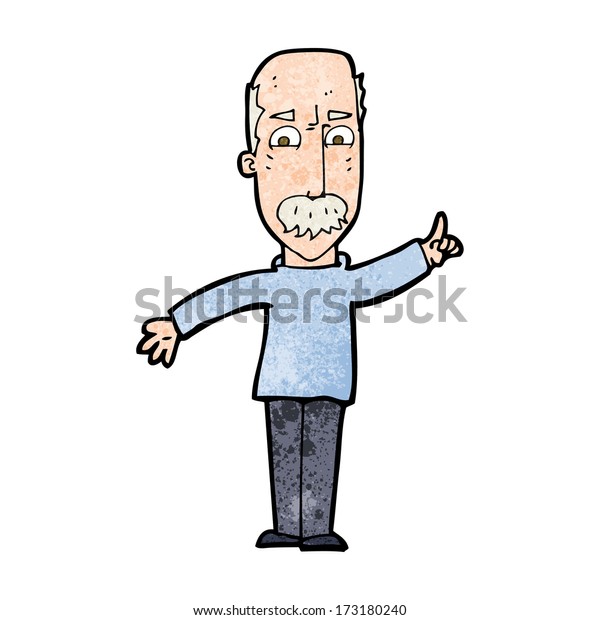 Cartoon Man Issuing Stern Waring Stock Vector (Royalty Free) 173180240 ...