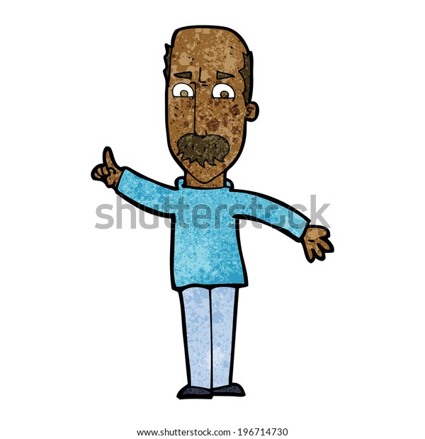 Cartoon Man Issuing Stern Waring Stock Vector (Royalty Free) 196714730 ...