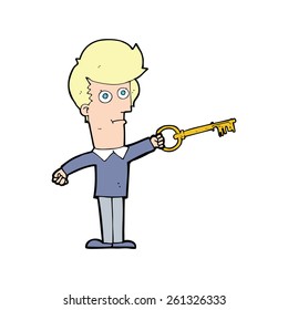 Cartoon Man Key Stock Vector (Royalty Free) 273775562
