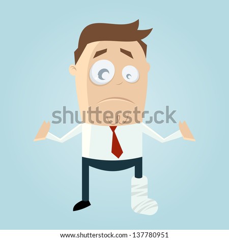 Cartoon Man Leg Plaster Stock Vector (Royalty Free) 137780951 ...