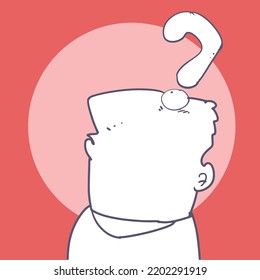 Cartoon Man Looking Question Mark Stock Vector (Royalty Free ...