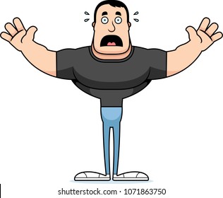 Cartoon Man Looking Scared Stock Vector (Royalty Free) 1071863750 ...
