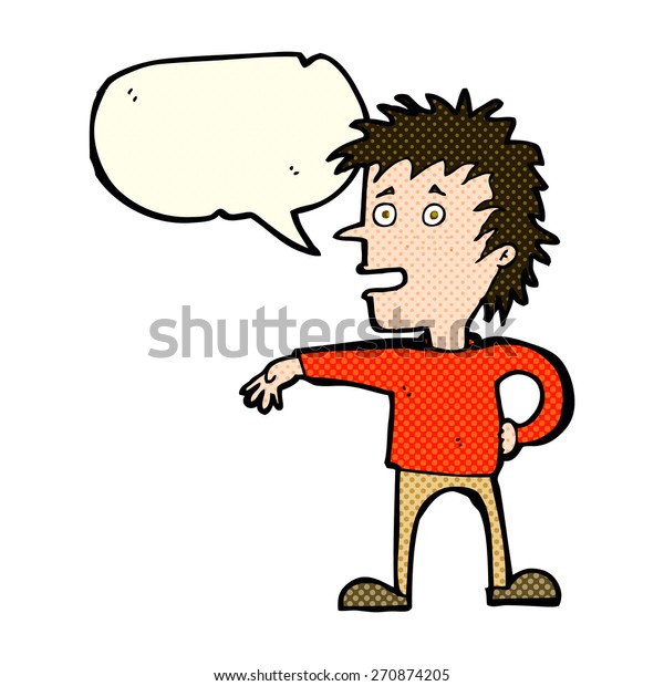 Cartoon Man Making Dismissive Gesture Speech Stock Vector (Royalty Free ...