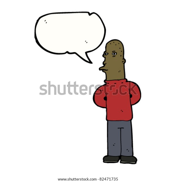 Cartoon Man Narrowed Eyes Speech Bubble: เวกเตอร์สต็อก (ปลอดค่า ...
